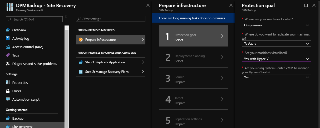 Configure Azure Site Recovery with Virtual Machine Manager | Spirhed