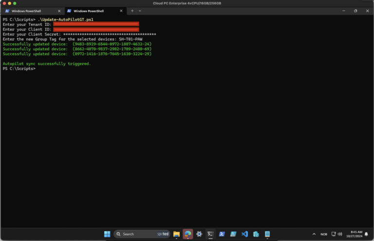 Update Windows Autopilot Group Tag with PowerShell Grid View and ...